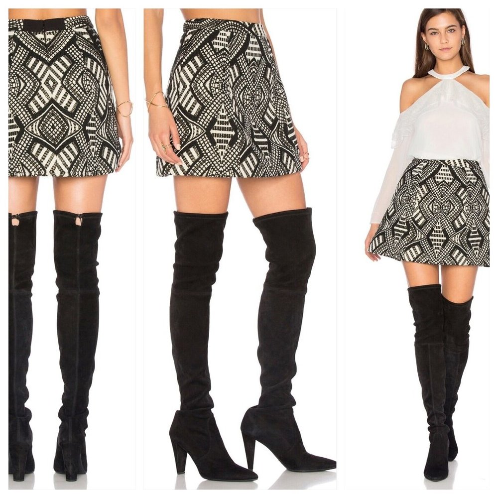 Alice + Olivia Loran Structured Lantern Skirt - Gem